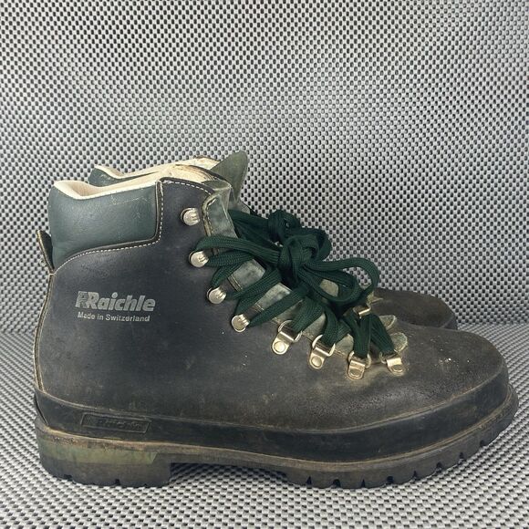 Raichle | Shoes | Vintage Raichle Mountaineering Hiking Boots 3 M Black ...